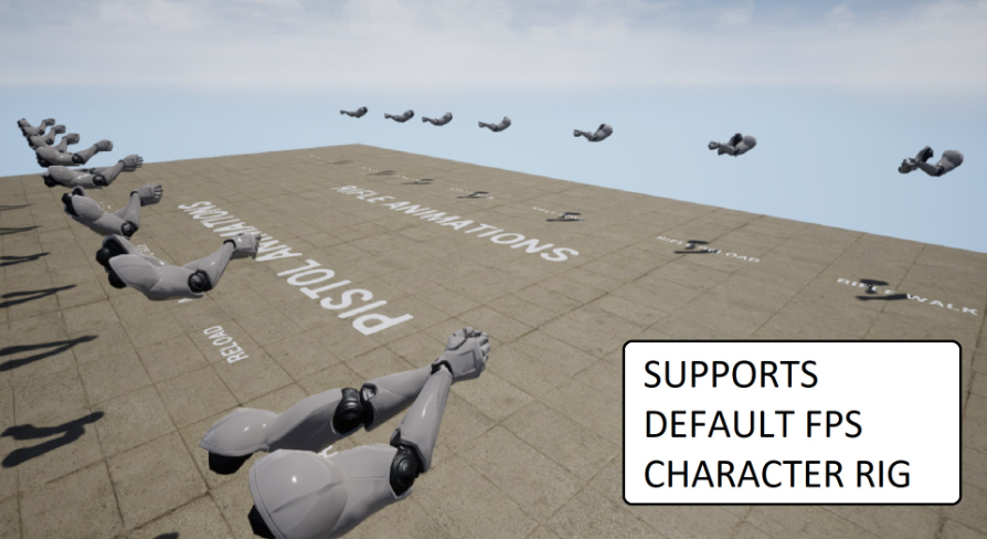 Fps Animations Pack Pistol And Rifle With Character Arms Updated In Weapons Ue Marketplace