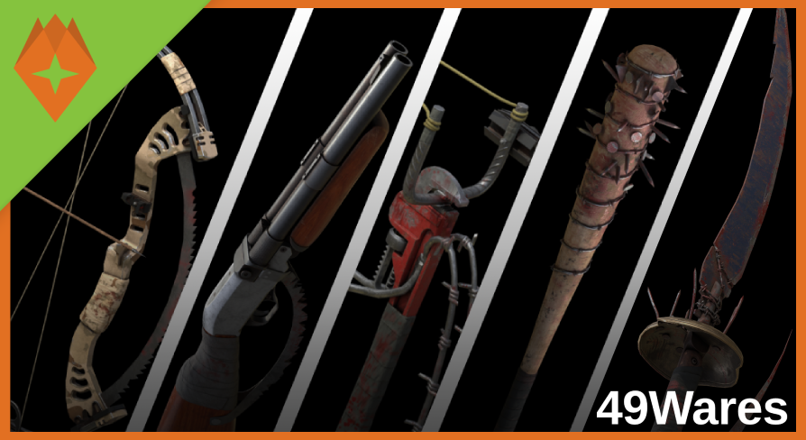 FPS (Zombie) Post Apocalypse Weapons - Firearms + Grenades + Melee in Props - UE Marketplace