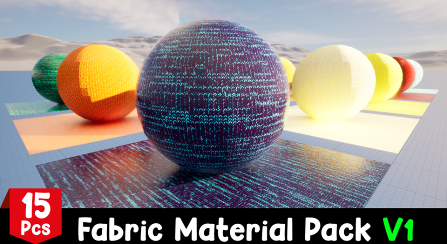 Fabric Material Pack V1 - 15 Pcs 2k Material in Materials - UE Marketplace