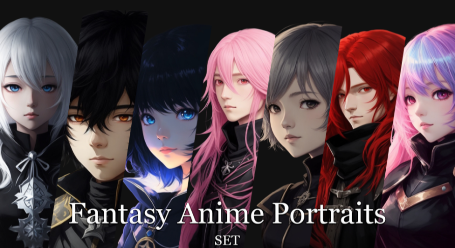 Fantasy Anime Portraits in 2D Assets - UE Marketplace