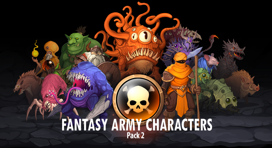 Fantasy Army Characters pack2 in 2D Assets - UE Marketplace