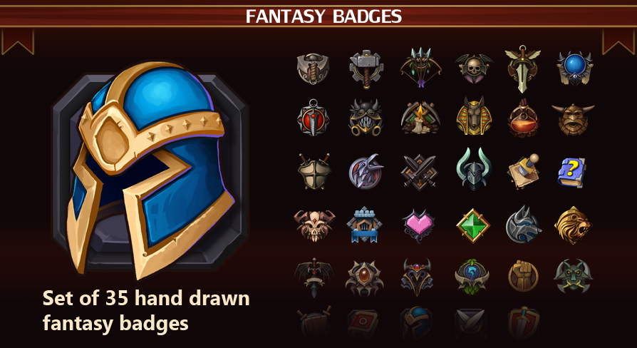 Fantasy Badges, 카테고리 2D 애셋 - UE 마켓플레이스