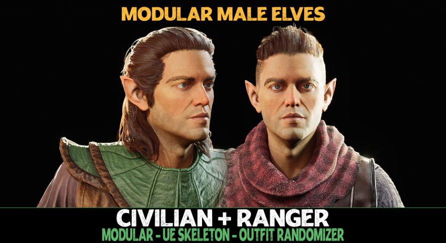 Civilian & Ranger - Two Pack - Male Elf - Fantasy Elves Collection ...