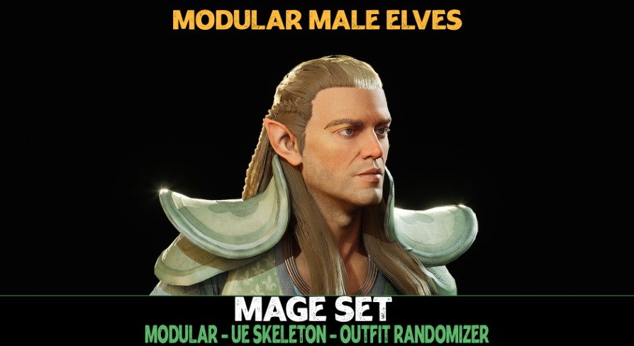 Mage - Male Elf - Fantasy Elves Collection：キャラクター - UE マーケットプレイス