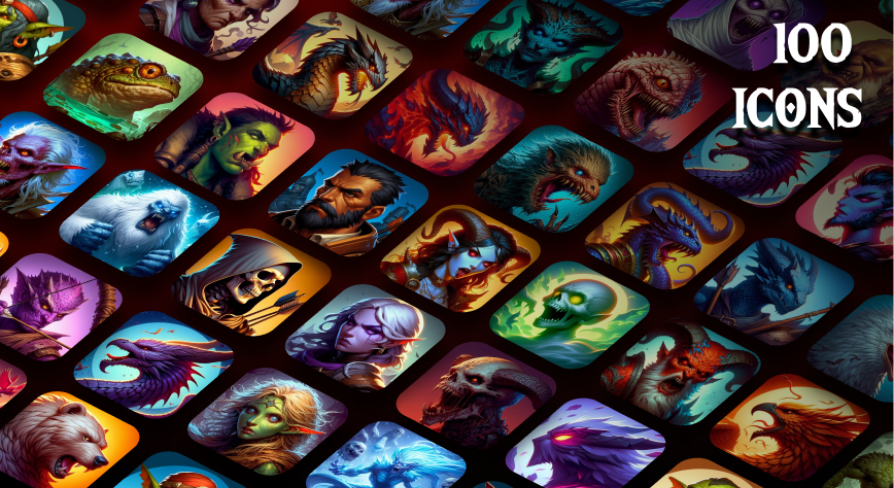 Fantasy RPG Enemy Icons Pack in 2D Assets - UE Marketplace