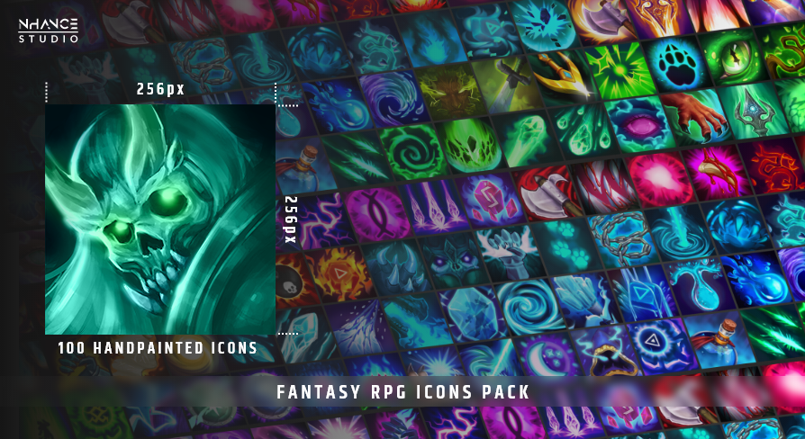 Fantasy RPG Icons Pack in 2D Assets - UE Marketplace