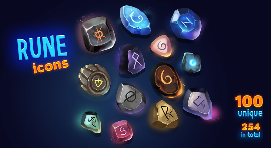 Fantasy Rune Icons：2Dアセット - UE マーケットプレイス