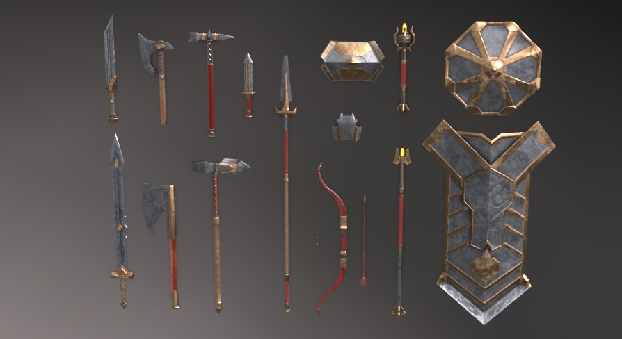 Fantasy Set Of Gnome Weapons in Weapons - UE Marketplace