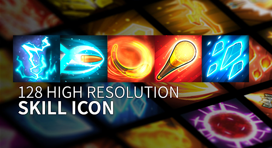 Fantasy Skill Icons in 2D Assets - UE Marketplace