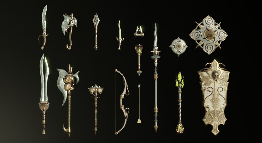 Fantasy Snake Weapon Set in Weapons - UE Marketplace