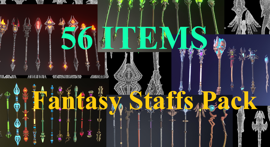 Fantasy Staff Pack in Weapons - UE Marketplace