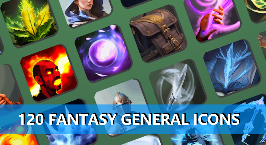 120 Fantasy icons general in 2D Assets - UE Marketplace
