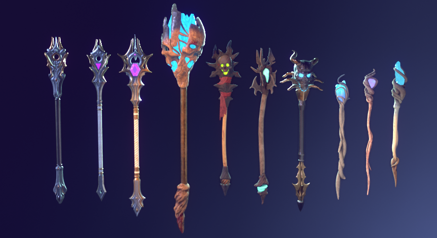 Fantasy staffs set03 in Weapons - UE Marketplace