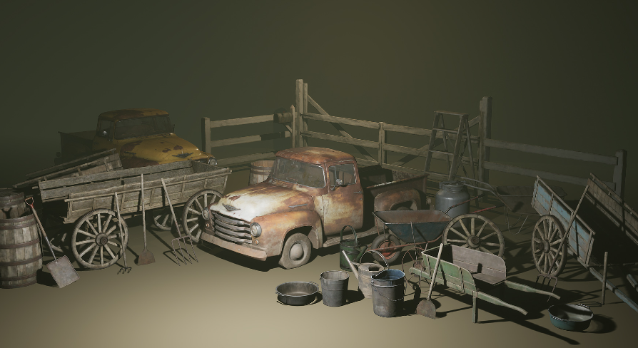 Farm Props in Props - UE Marketplace