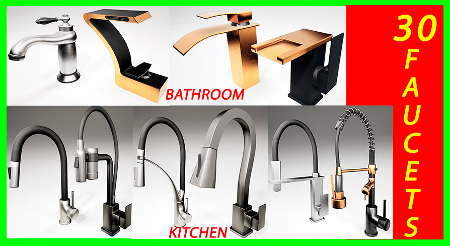 Faucet Pack 01, 카테고리 건축 시각화 - UE 마켓플레이스