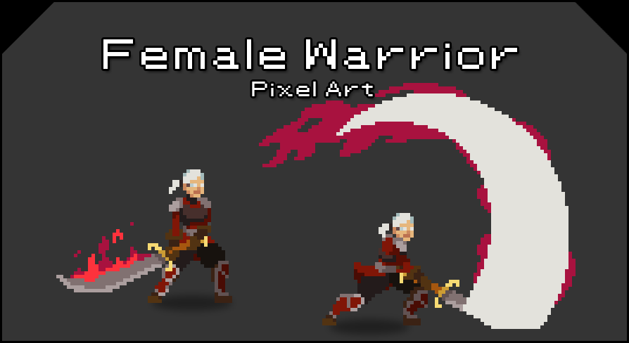 Female Warrior - Pixel Art in 2D Assets - UE Marketplace