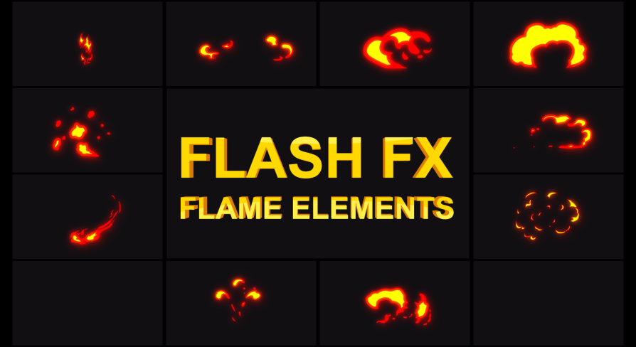 Flash FX Flame Elements in 2D Assets - UE Marketplace