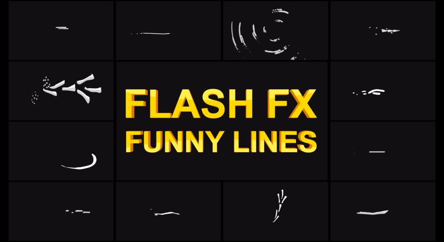 在二维资源创建的Flash FX Funny Lines - 虚幻引擎商城