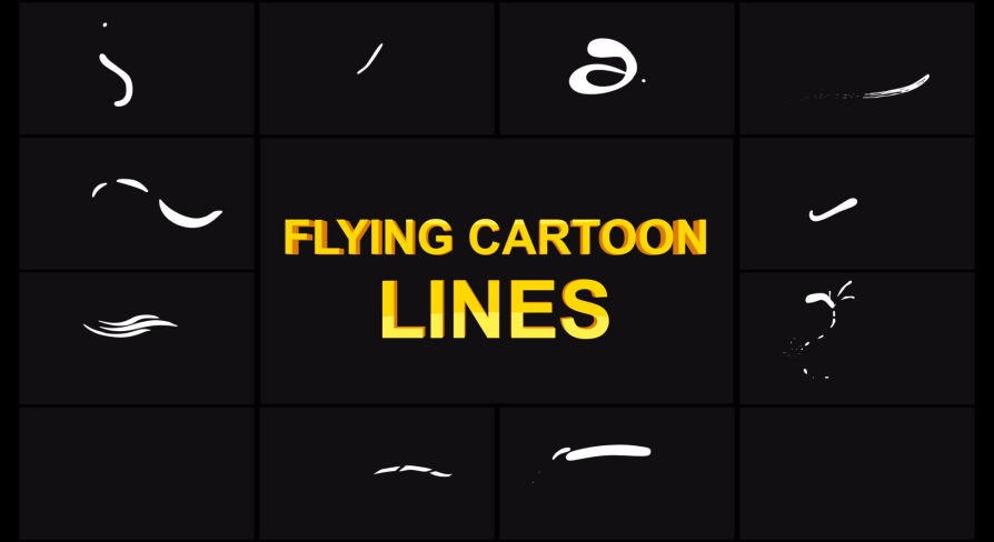 Flying Cartoon Lines, 카테고리 2D 애셋 - UE 마켓플레이스