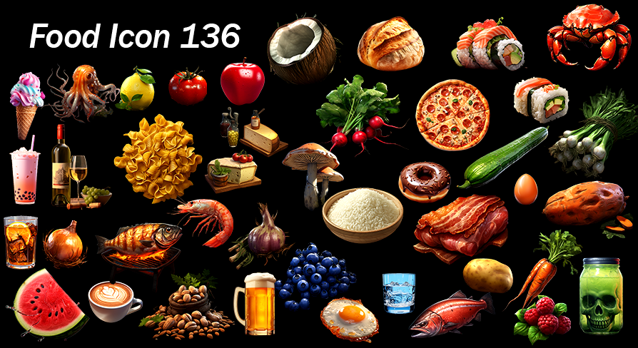 Food 2D 123counts, 카테고리 2D 애셋 - UE 마켓플레이스