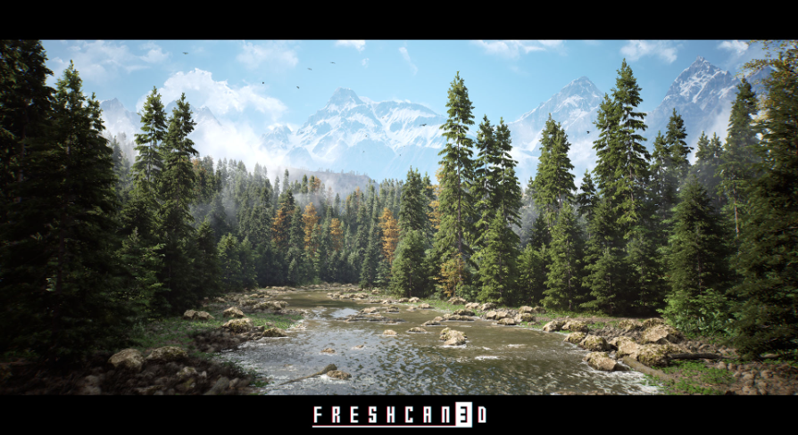 Forest Essentials ( Forest Environment , Procedural Mountain Forest, Landscape )：環境 - UE マーケットプレイス