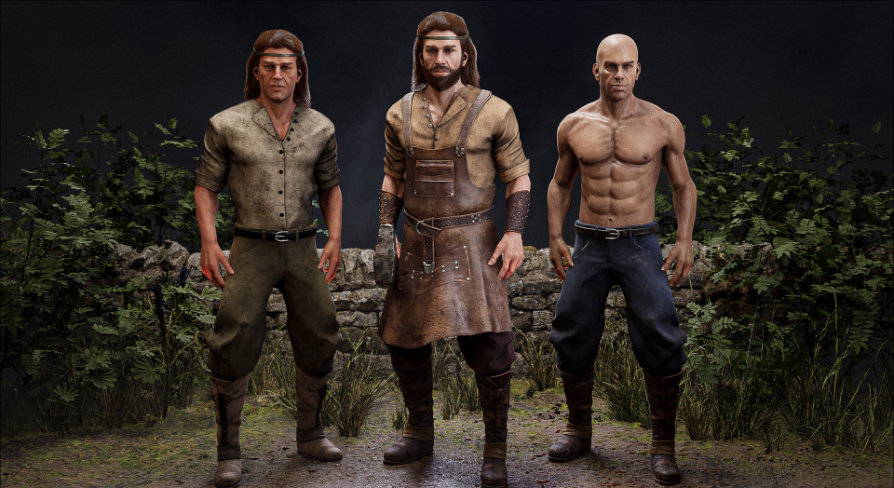 Four Pack - Male Humans - Fantasy Collection：キャラクター - UE マーケットプレイス