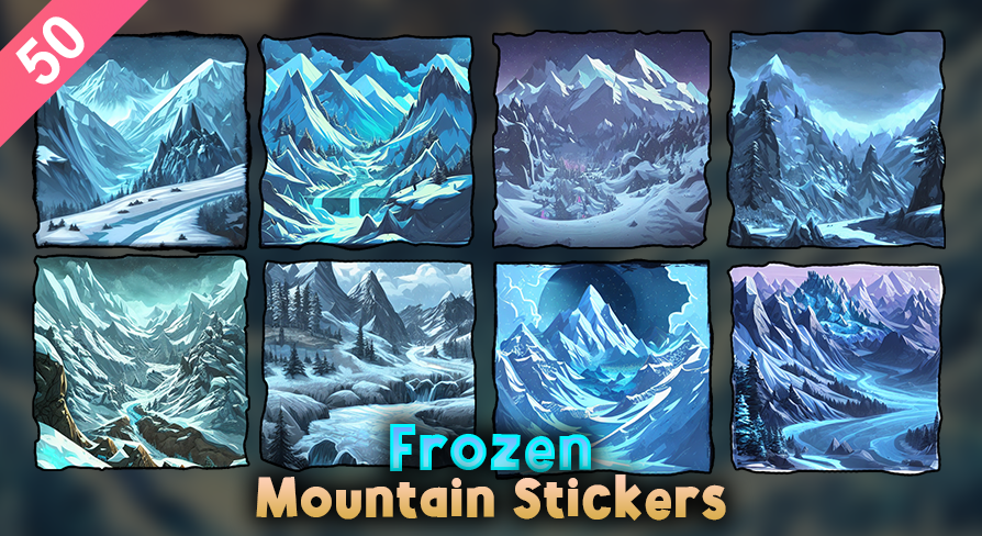 Frozen Mountain Stickers, 카테고리 2D 애셋 - UE 마켓플레이스