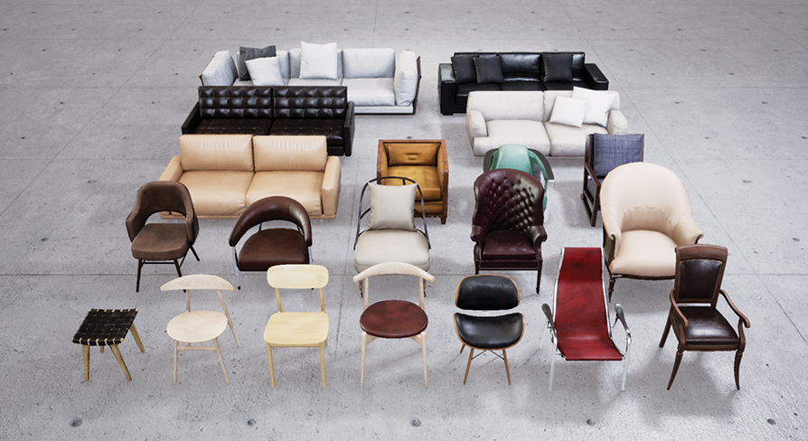 Furniture Collection Vol. 1 in Architectural Visualization - UE Marketplace