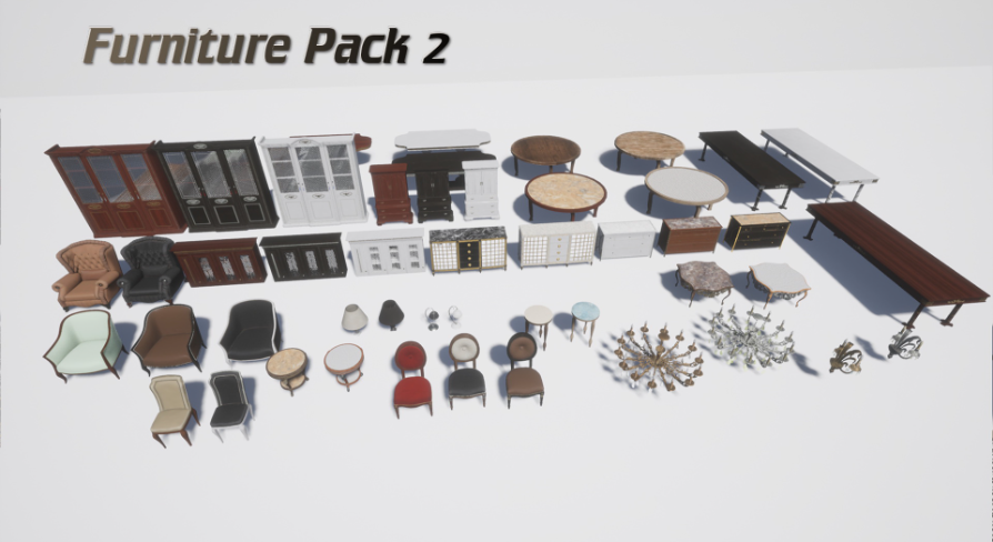 在道具创建的Furniture Set 2 - 虚幻引擎商城