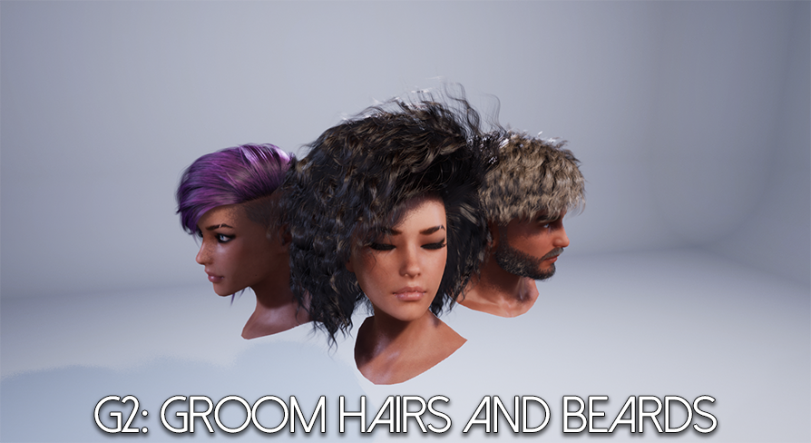 G2: Groom Hairs and Beards, 카테고리 소품 - UE 마켓플레이스