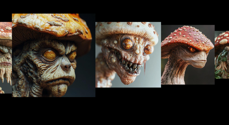 Game Mushrooms Portraits in 2D Assets - UE Marketplace