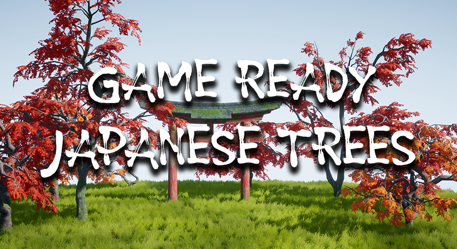 Game-Ready Japanese Trees in Props - UE Marketplace