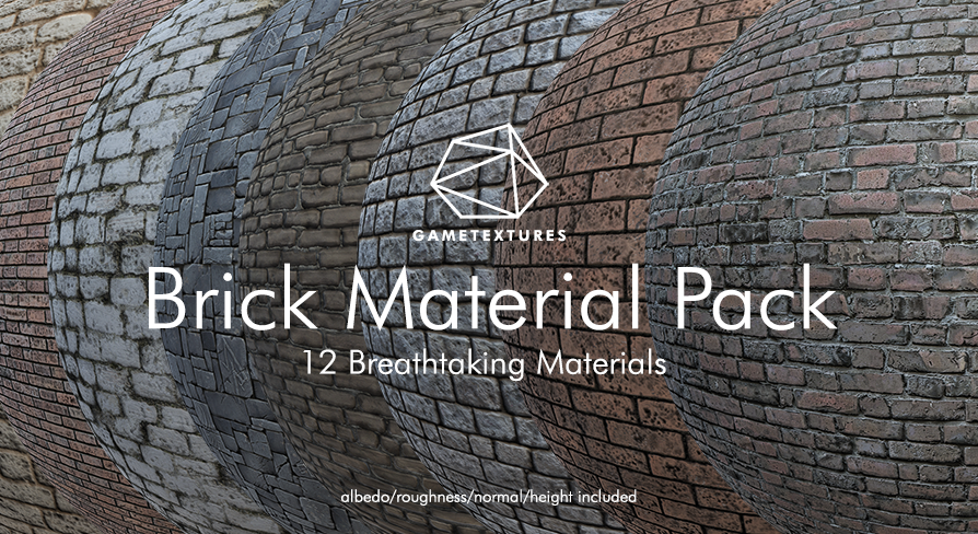 在Materials创建的Brick Material Pack by GameTextures.com - 虚幻引擎商城