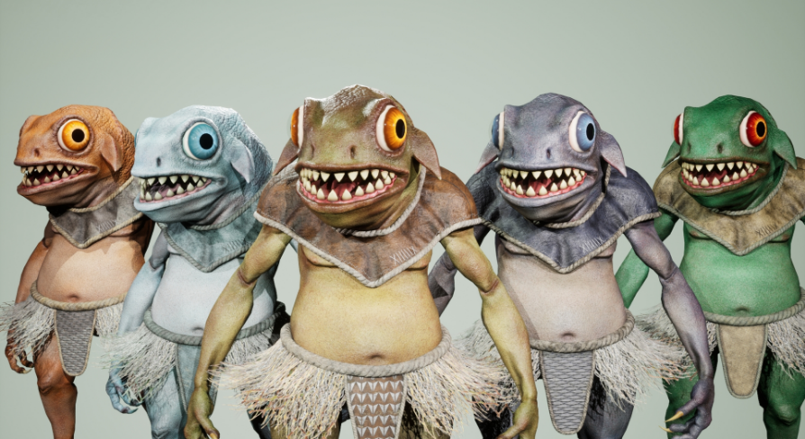 在角色创建的Gecko warrior - 虚幻引擎商城