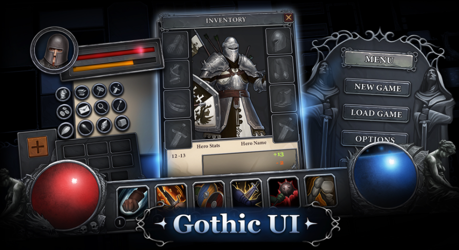 Gothic UI in 2D Assets - UE Marketplace