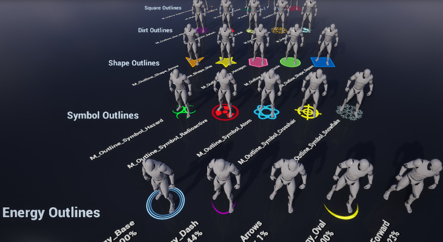 Ground Outlines Pack in Materials - UE Marketplace