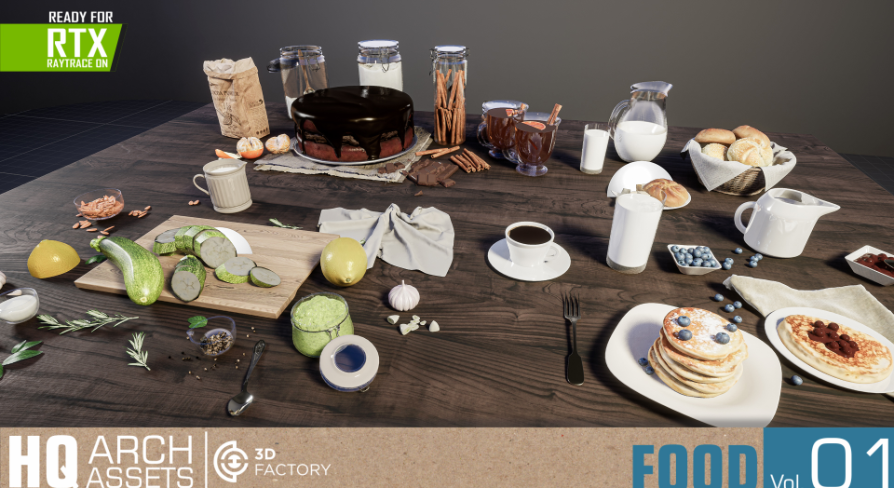 HQ Arch Assets / Food Vol.1 in Architectural Visualization - UE Marketplace