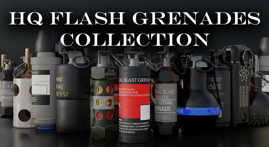 HQ Flash Grenades Collection：プロップ・小物 - UE マーケットプレイス