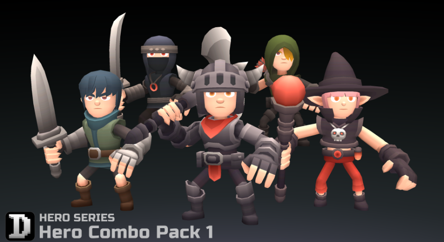 HS - Hero Combo Pack 01, 카테고리 캐릭터 - UE 마켓플레이스