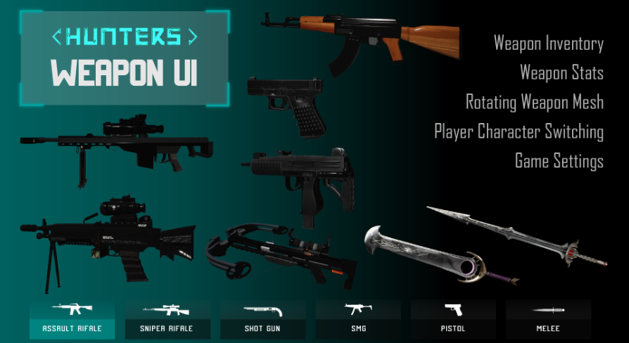 HUNTERS Multiplayer Menu Template in 2D Assets - UE Marketplace