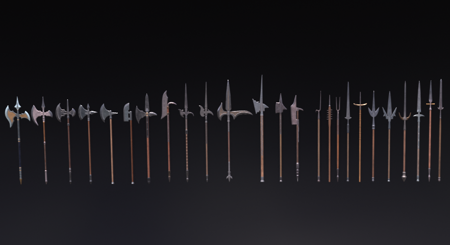 Halberds and spears in Weapons - UE Marketplace