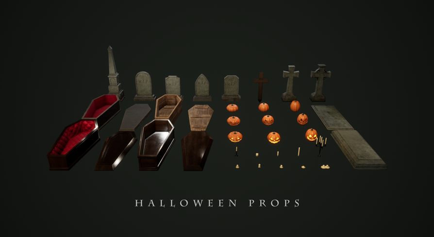 在道具创建的Halloween - Props Pack - 虚幻引擎商城