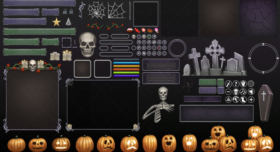 Halloween UI in 2D Assets - UE Marketplace