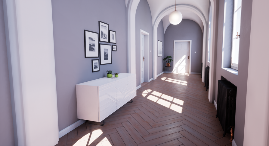 Hallway in Architectural Visualization - UE Marketplace
