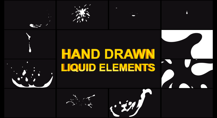 Hand Drawn Liquid Elements, 카테고리 2D 애셋 - UE 마켓플레이스