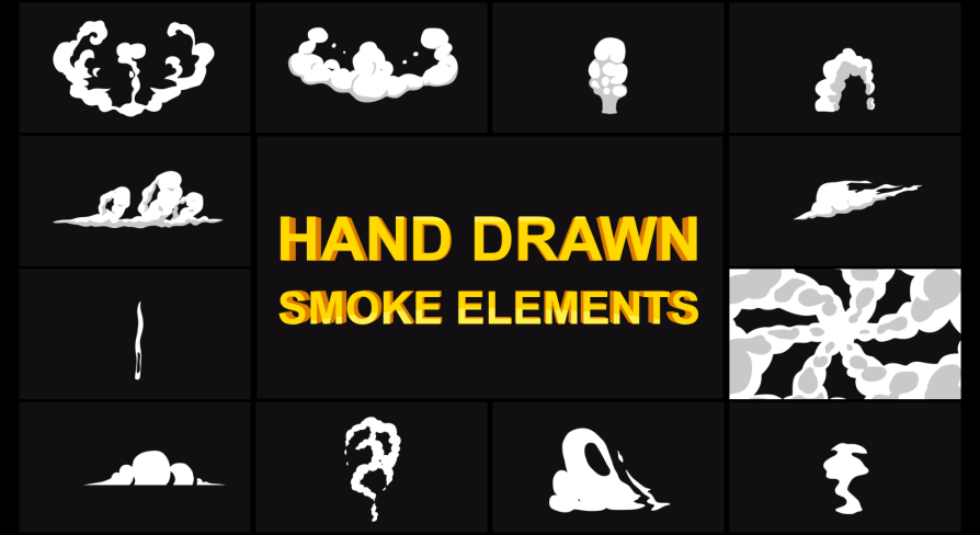 Hand Drawn Smoke Elements in 2D Assets - UE Marketplace