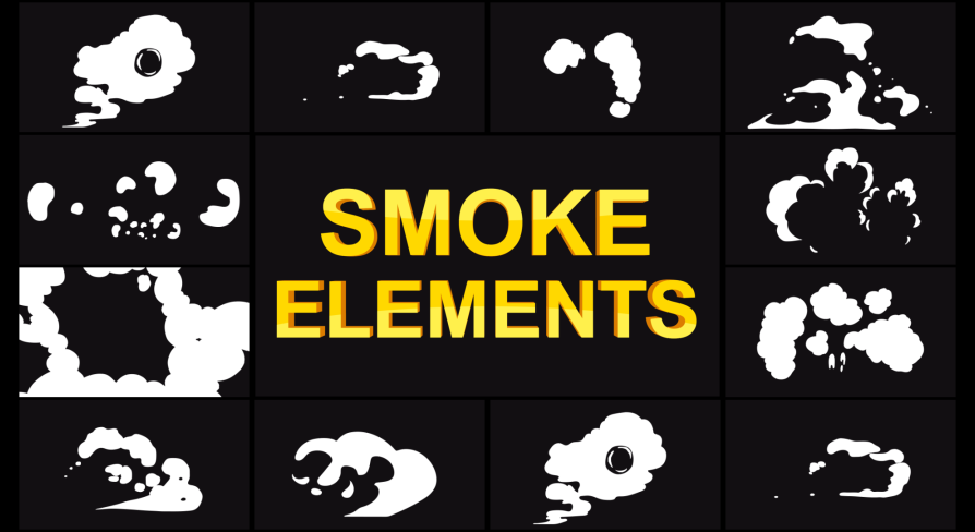 Hand Drawn Smoke Elements in 2D Assets - UE Marketplace