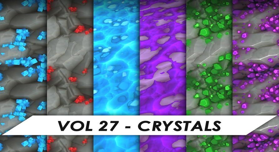 Hand Painted Textures - Vol 27 - Crystals, 카테고리 머티리얼 - UE 마켓플레이스