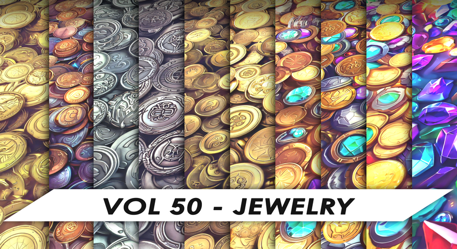 Hand Painted Textures - Vol 50 - Jewelry：マテリアル - UE マーケットプレイス