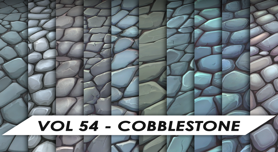 Hand Painted Textures - Vol 54 - Cobblestone in Materials - UE Marketplace